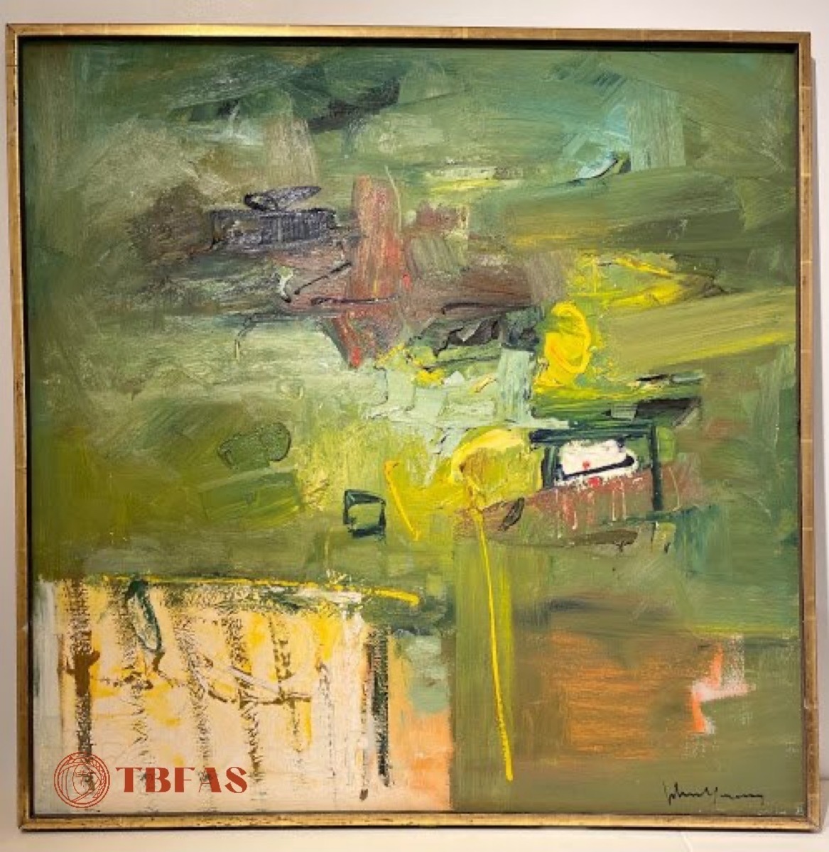 Abstract in Green, Yellow, Brown - TBFAS by Tusha Buntin Fine Art Services